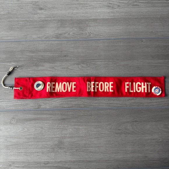 Art | Vintage Red Remove Before Flight Aviation Safety Flag Aviation ...